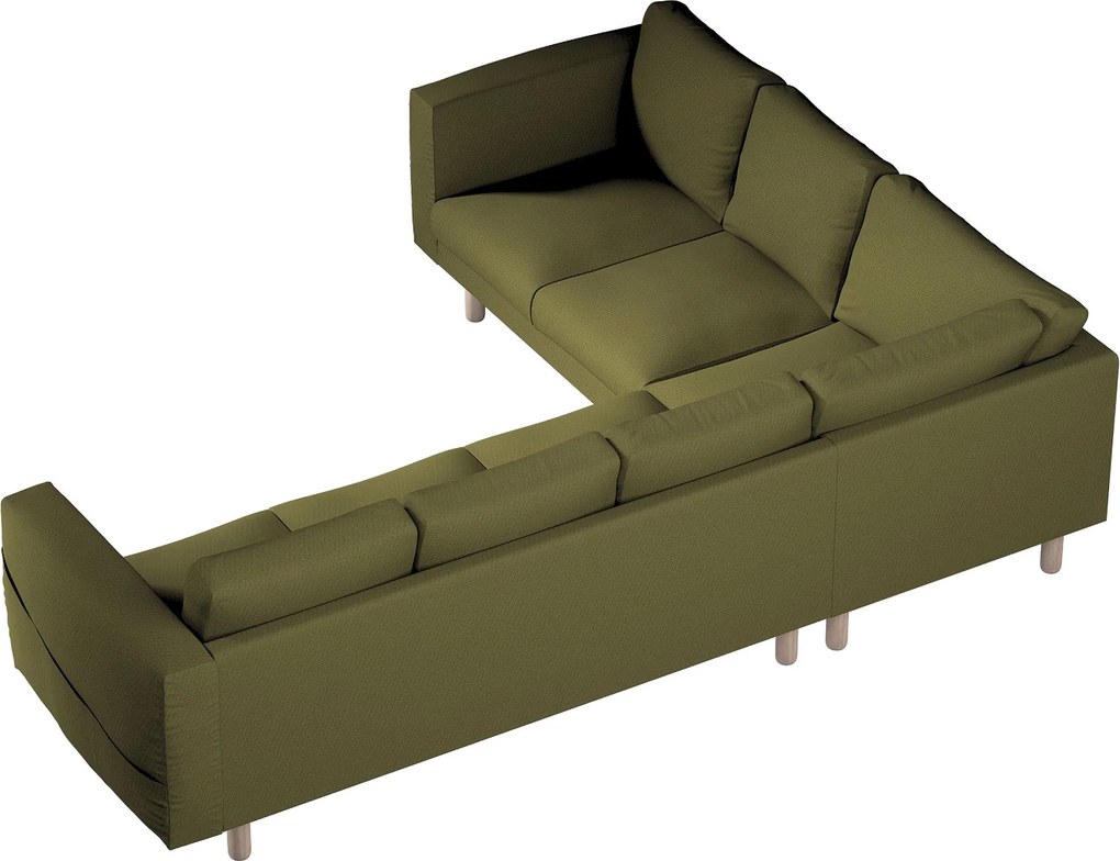 Potah na pohovku IKEA Norsborg rohová 5-místná barva zelená látka pletený vzor