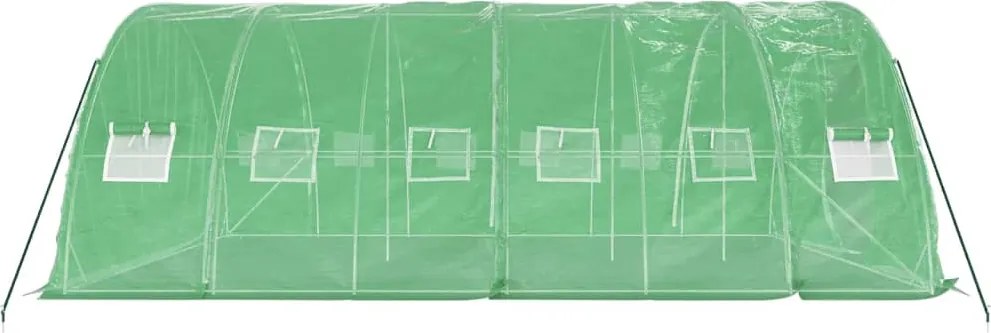 Skleník s ocelovým rámem zelený 30 m² 6 x 5 x 2,3 m 3188084