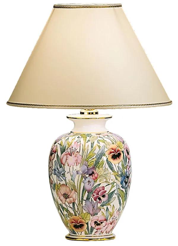 PANSE stolní lampa s květinovým dekorem, výška 43 cm