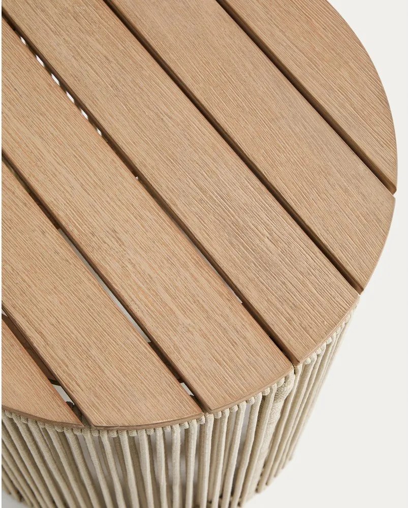Kulatý zahradní stolek s deskou z akácie ø 40 cm Dandara – Kave Home