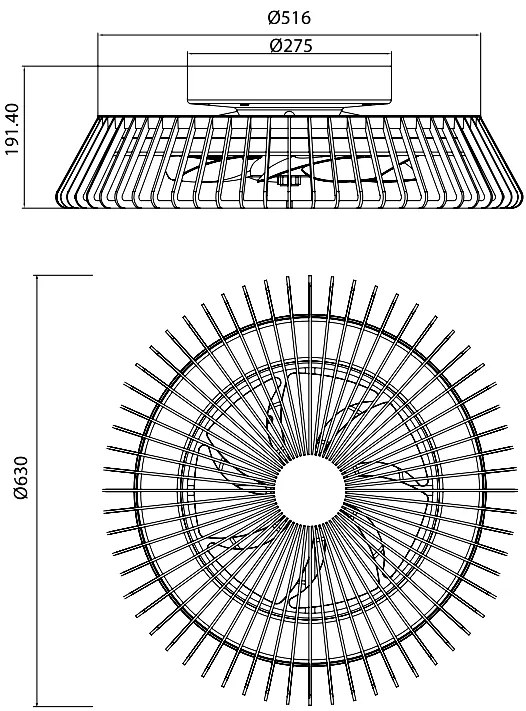 Mantra 7120 Himalaya, stropní svítidlo s ventilátorem a dálkovým ovladačem, LED 70W 2700K-5000K, bílá, průměr 63cm