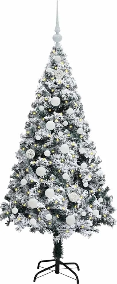 Umělý vánoční stromeček Bílá 150 cm PVC, ocel a plast 3396952