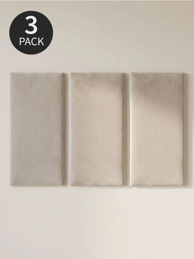 Sinsay - Obdélníkové čalouněné panely 3 pack - béžová