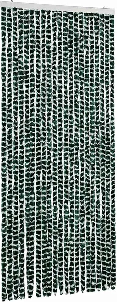 Závěs proti hmyzu zeleno-bílý 90 x 220 cm Chenille 325446