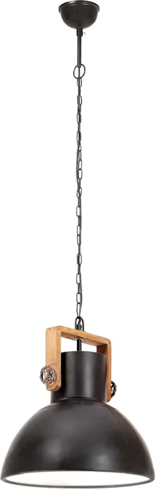 Industriální závěsné svítidlo 25 W černé kulaté 40 cm E27 320535
