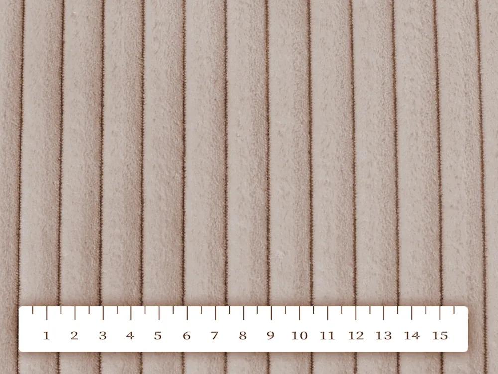 Biante Dekorační povlak na polštář Minky manšestr MKM-007 Béžový 70 x 90 cm