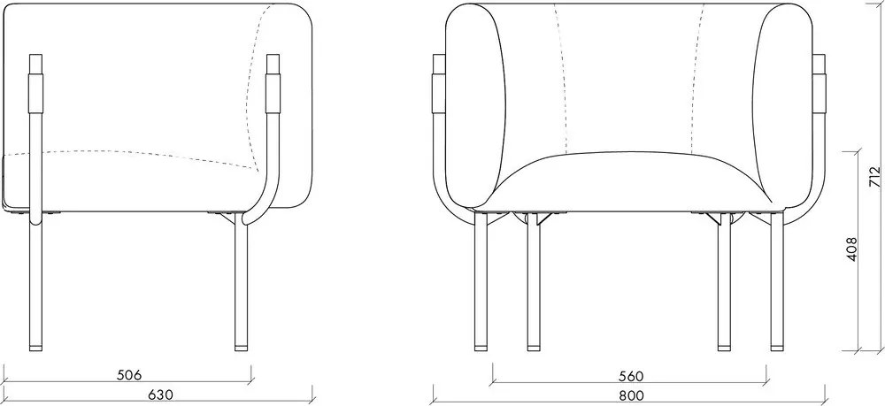 Zelené křeslo Ubi – noo.ma