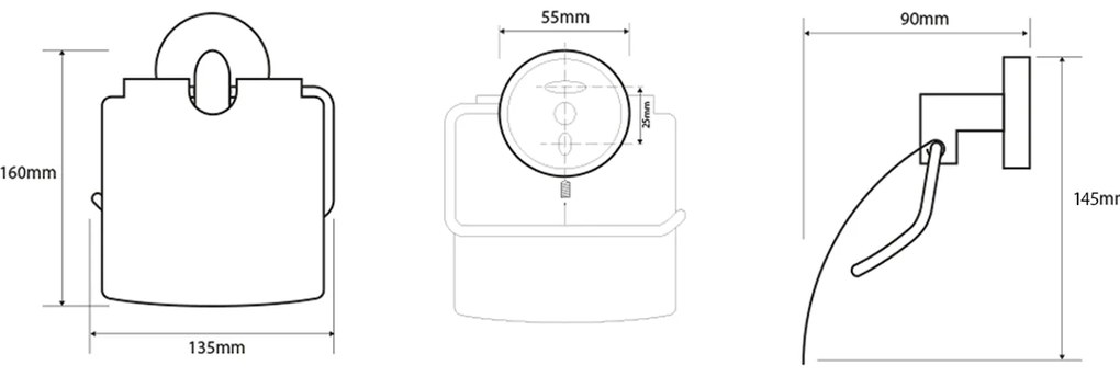 Sapho, X-STEEL držák toaletního papíru s krytem, broušená nerez, XS701