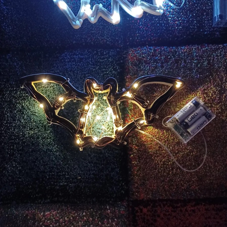 ECOprint ozdoba netopýr 30 cm bílá, 3D tisk, plast, venkovní