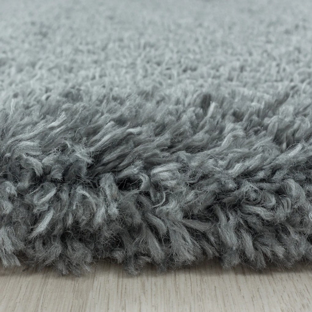 Ayyildiz koberce Kusový koberec Fluffy Shaggy 3500 light grey kruh - 120x120 (průměr) kruh cm