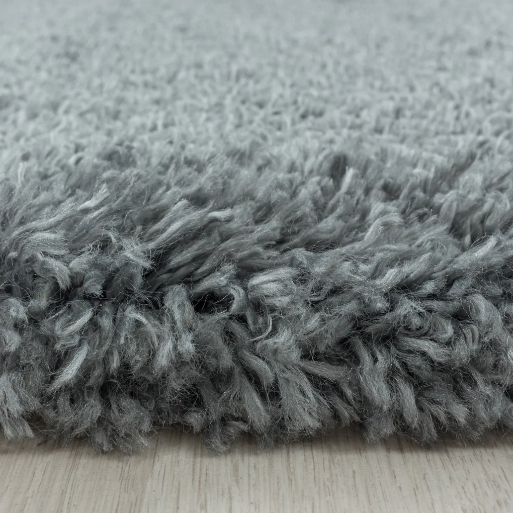 Ayyildiz koberce Kusový koberec Fluffy Shaggy 3500 light grey kruh - 160x160 (průměr) kruh cm