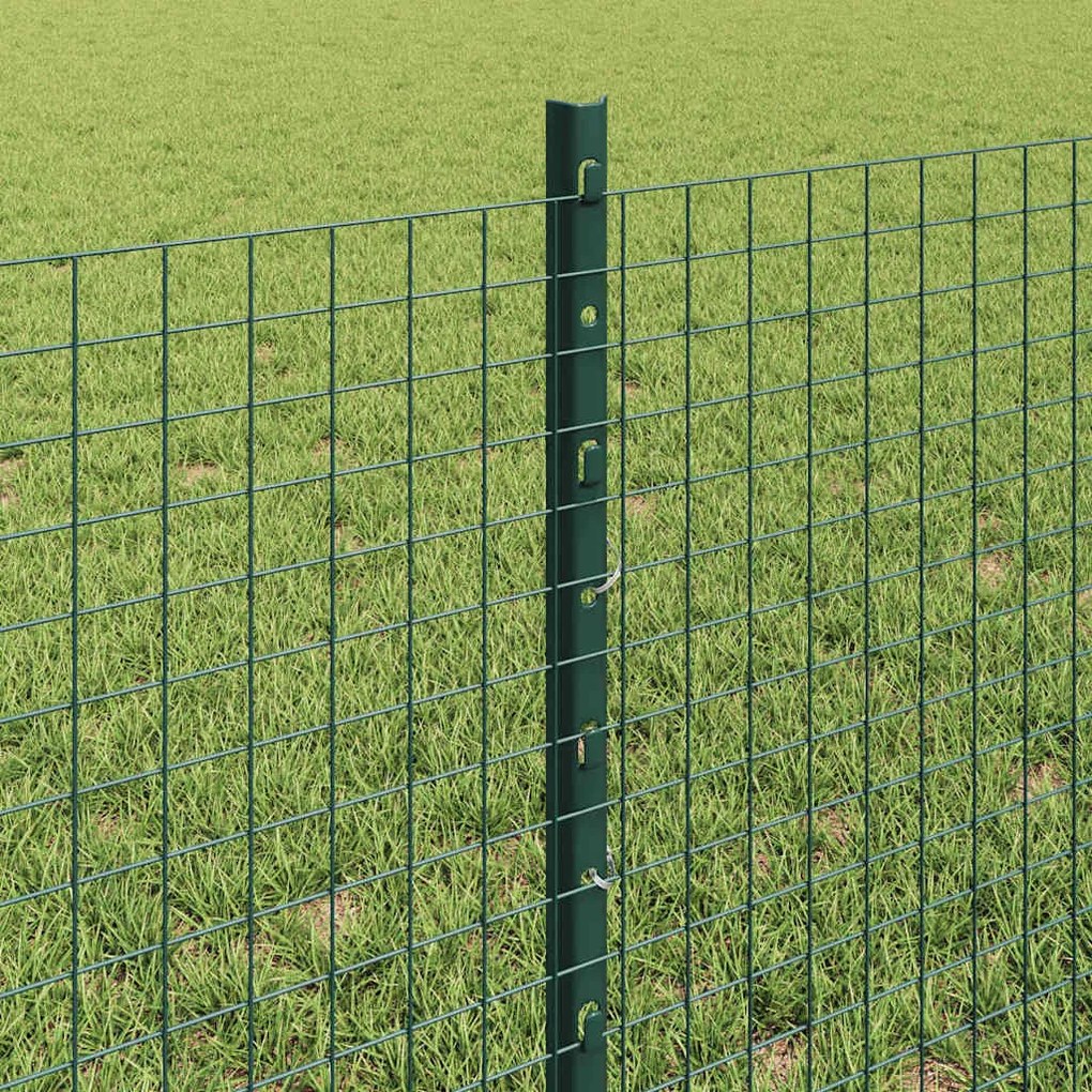Svařovaná drátěná plotovina s tyčkami 50 x 0,6 m Zelená 3336509