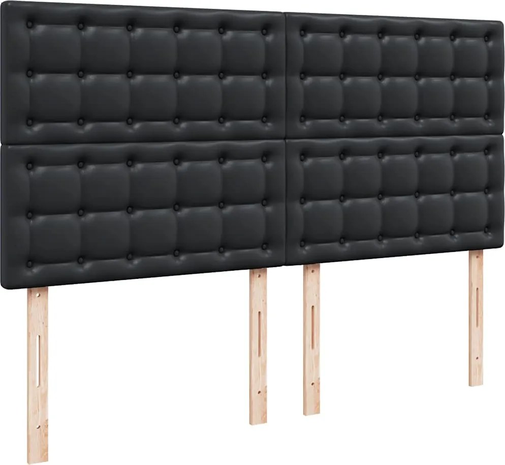 Osmanský rám postele s matrací černá 160x200cm umělá kůže 3313011