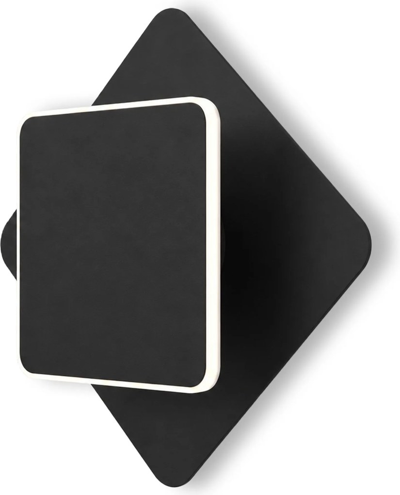 Toolight Rea, Nástěnné LED svítidlo LHJ123-W Černé, OSW-03277