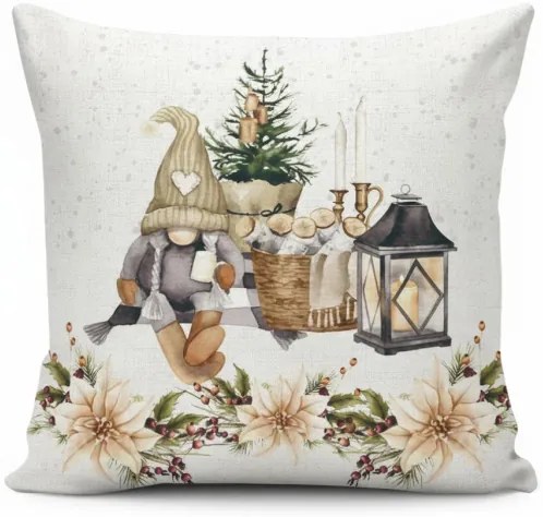 Forbyt Vánoční povlak Skřítek s lucernou CYH6060C 40x40 cm