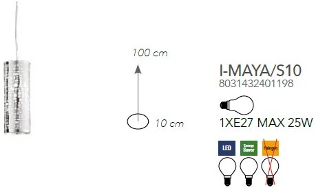 Faneurope I-MAYA/S10 závěsné svítidlo z oceli