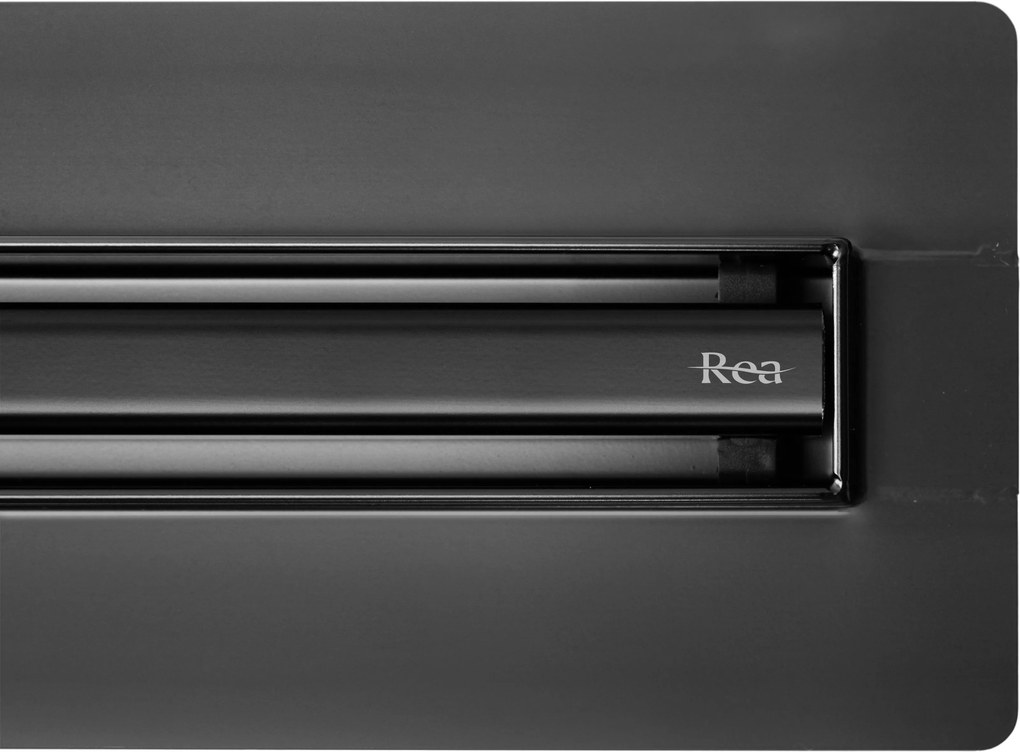 Rea Neox Slim Pro, sprchový odtokový žlab 90cm, černá matná, REA-G2711