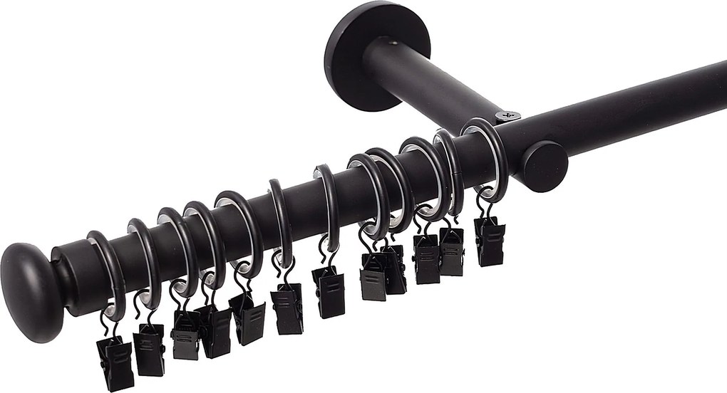 Jednoduchá garnýž Modern black matt 160cm