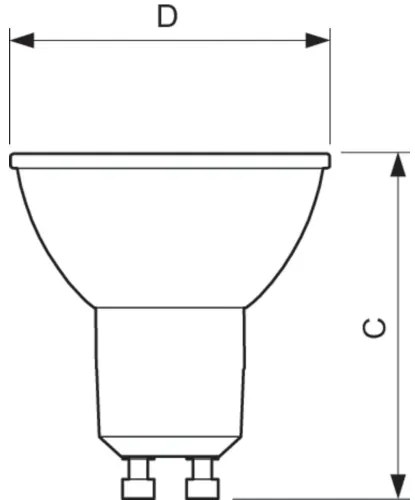 LED žárovka GU10 Philips CP 4W (50W) teplá bílá (3000K) stmívatelná, reflektor 36°