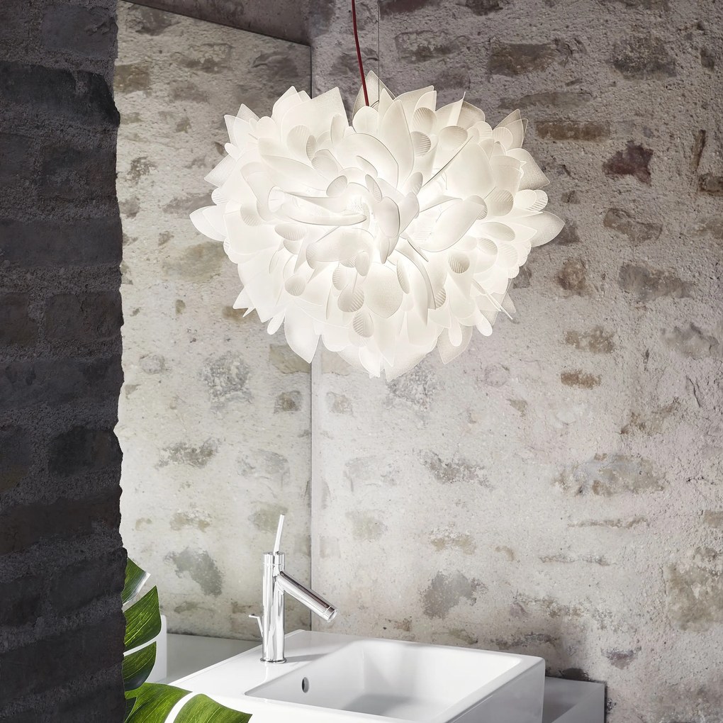 Slamp Veli Foliage, závěsné designové svítidlo s čirým kabelem, 2x12W E27, prům. 45cm