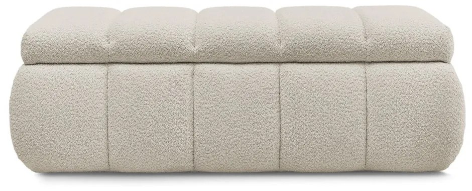 Béžová lavice z textilie bouclé – Bobochic Paris
