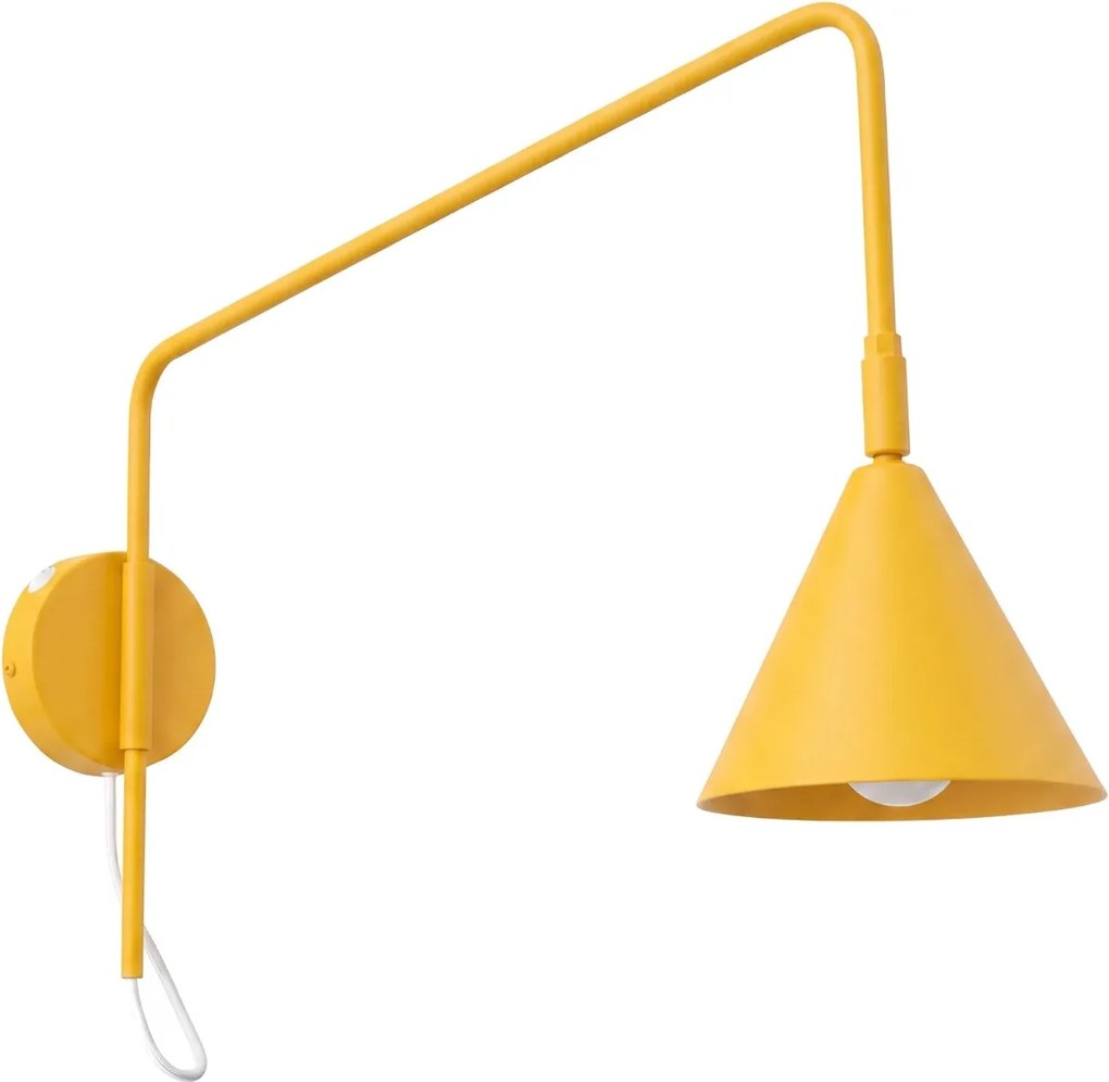 Sollux Lighting Nástěnné svítidlo NOX 1 žluté s vypínačem
