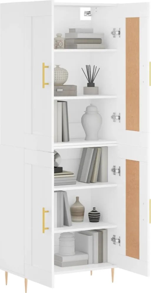 Skříň highboard bílá 69,5 x 34 x 180 cm kompozitní dřevo 3199673