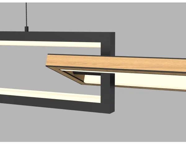 Wofi 7022-306- LED Stmívatelný lustr na lanku MATERA LED/30W/230V černá/hnědá