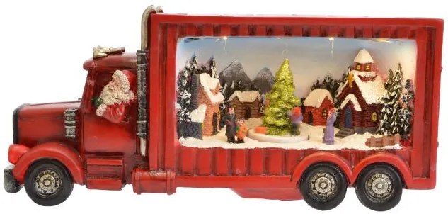 Vánoční dekorace kamion hrající a svítící