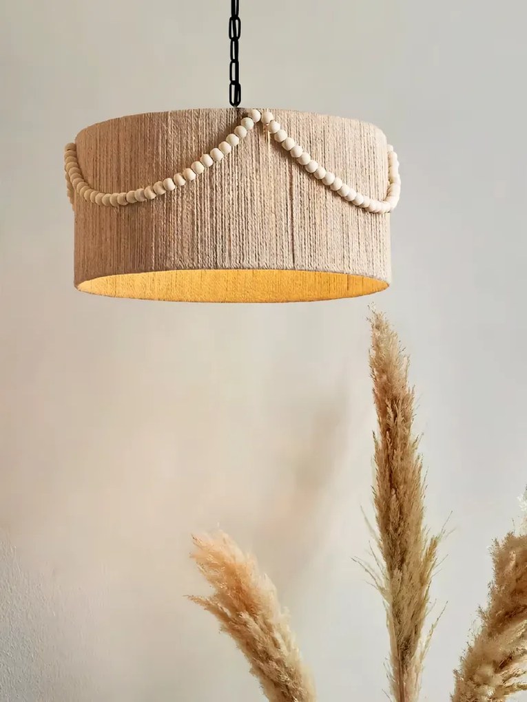 Toolight Toolight, stropní svítidlo 40cm, 1xE27, APP1741-1CP, přírodní hnědá, OSW-05123