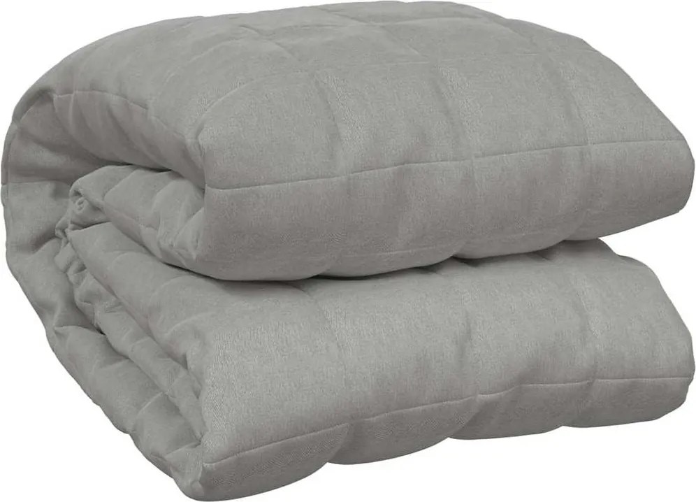 Zátěžová deka šedá 220 x 240 cm 15 kg textil 3154792