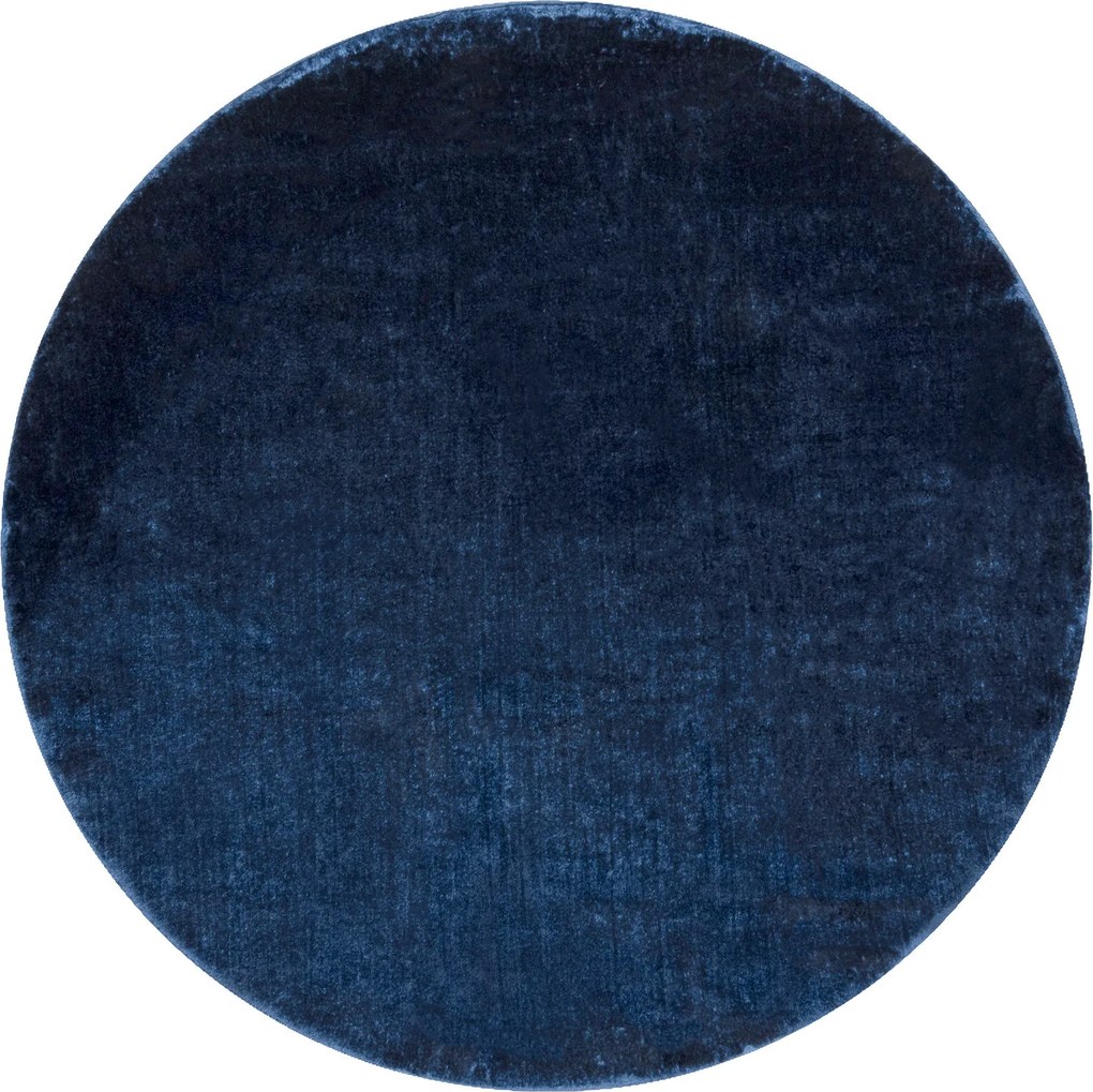 Dywany Łuszczów, Kusový koberec Visco Rabbit Dark blue 10 kruh, 160x160 (průměr) kruh, modrá, dětský pokoj