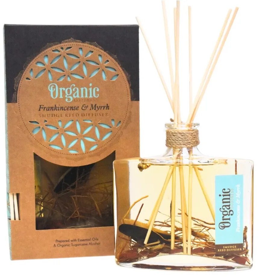 Organický difuzér 150 ml s tyčinkami, frankincense&myrrh
