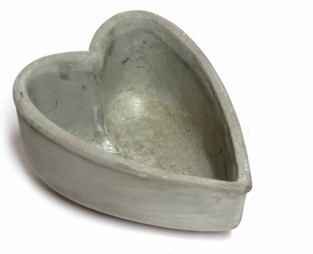 Srdce beton - obal 19,5x16,5cm