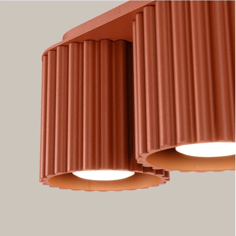 Kovové bodové svítidlo v terakotové barvě 10x21 cm Zora – Sollux