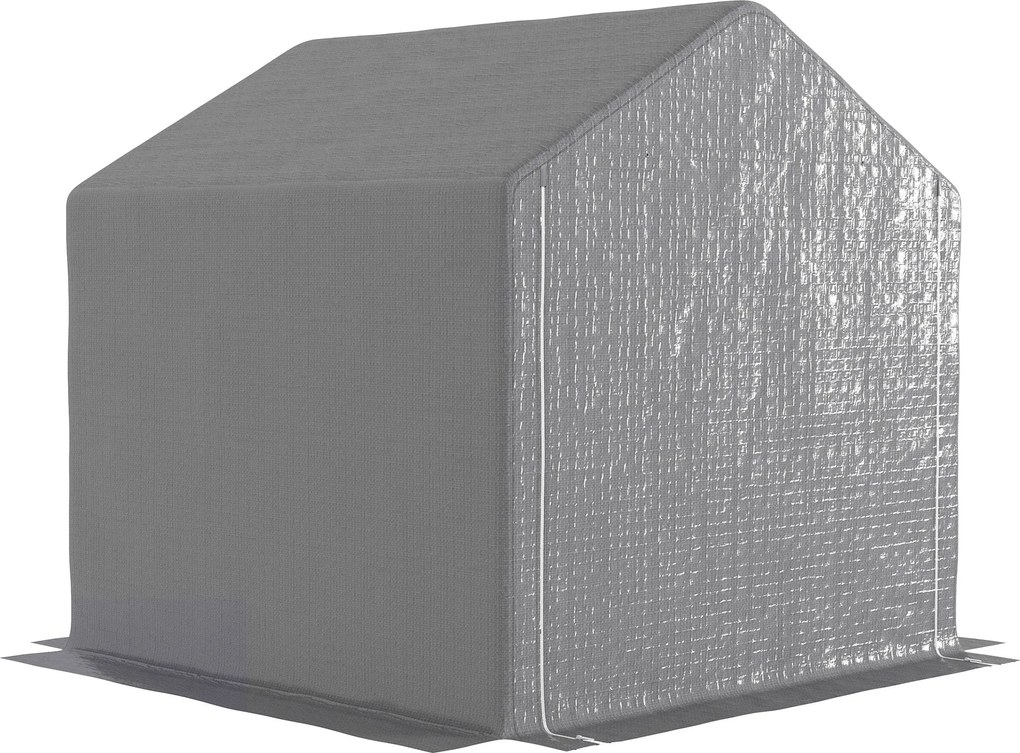 Outsunny Zahradní Kůlna 2 x 2 x 2 m Exteriérový Přístřešek na Kolo s Pozinkovaným Ocelovým Rámem, Vodotěsný a UV-Odolný, Úložný Stan pro Kolo, Motocyk