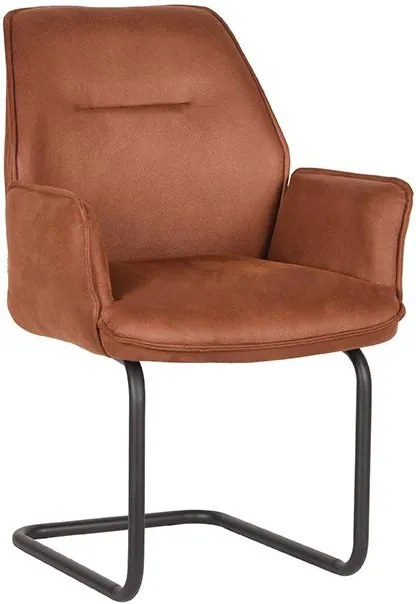 LABEL51 Dining chair Boet - Cognac - Microfiber Color: Cognac
