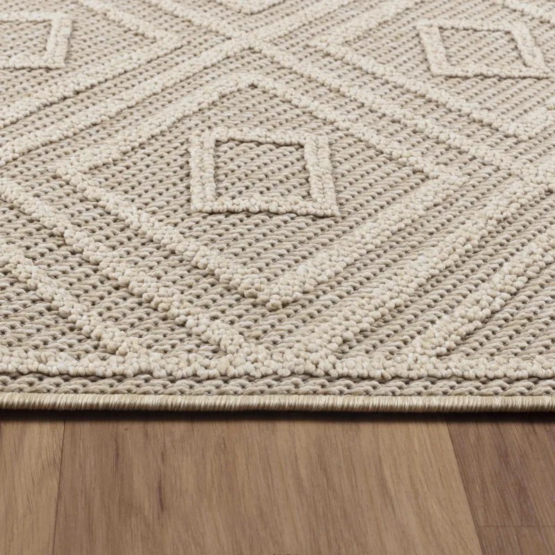Ayyildiz, Kusový koberec Patara 4956 Beige – na ven i na doma, 80x150, béžová, chodba / předsíň
