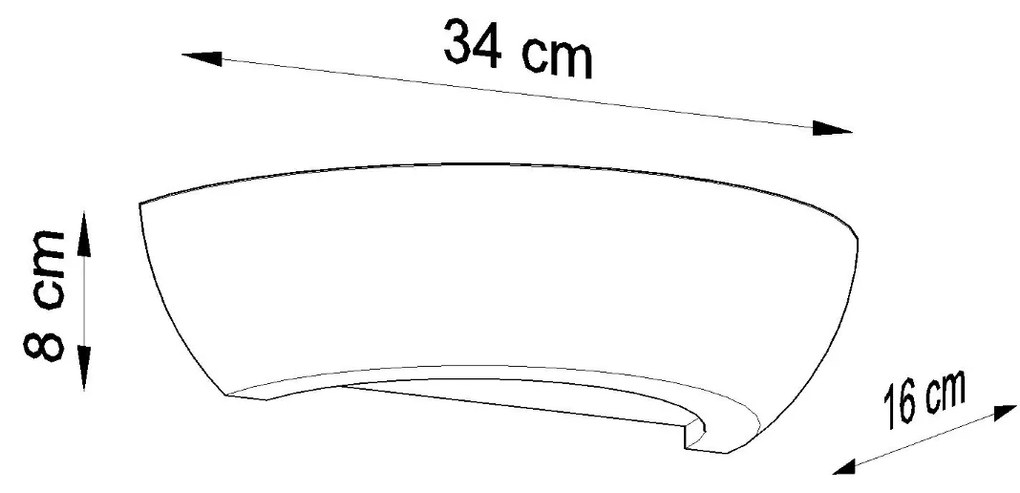 Nástěnné svítidlo Oskar, 1x bílé keramické stínítko