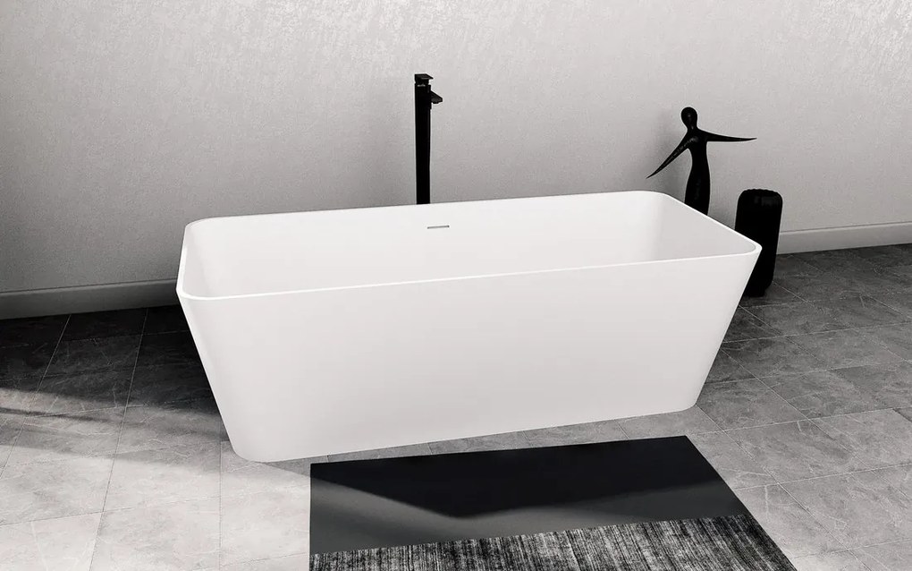 Polysan Leyla vana volně stojící 170 x 78 cm rockstone bílá mat 92530