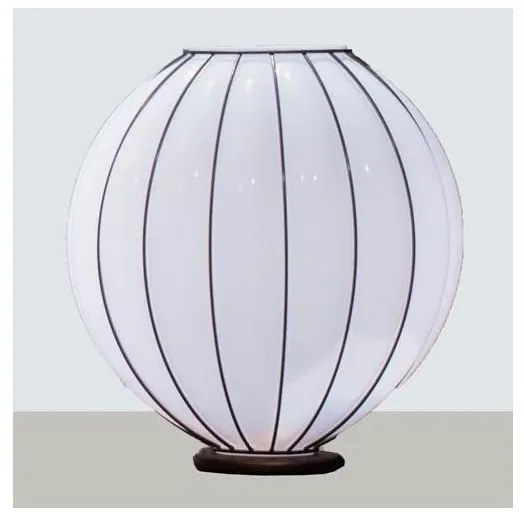 SIRU - Stolní lampa SFERA 1xE27/60W/230V černá/bílá benátské sklo