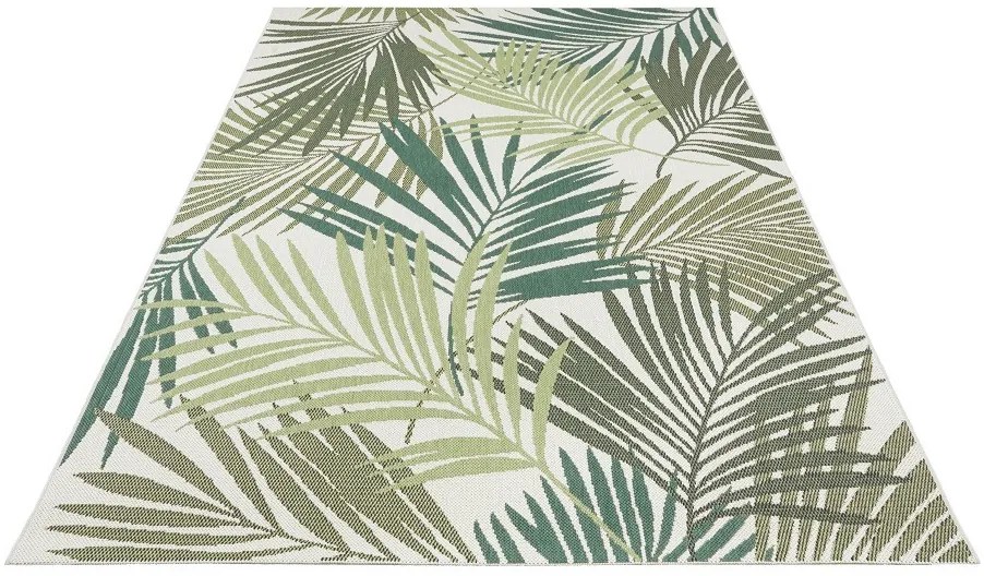 Hanse Home, Kusový koberec Beach 103843 Green/Cream – na ven i na doma, 120x170, zelená, chodba / předsíň