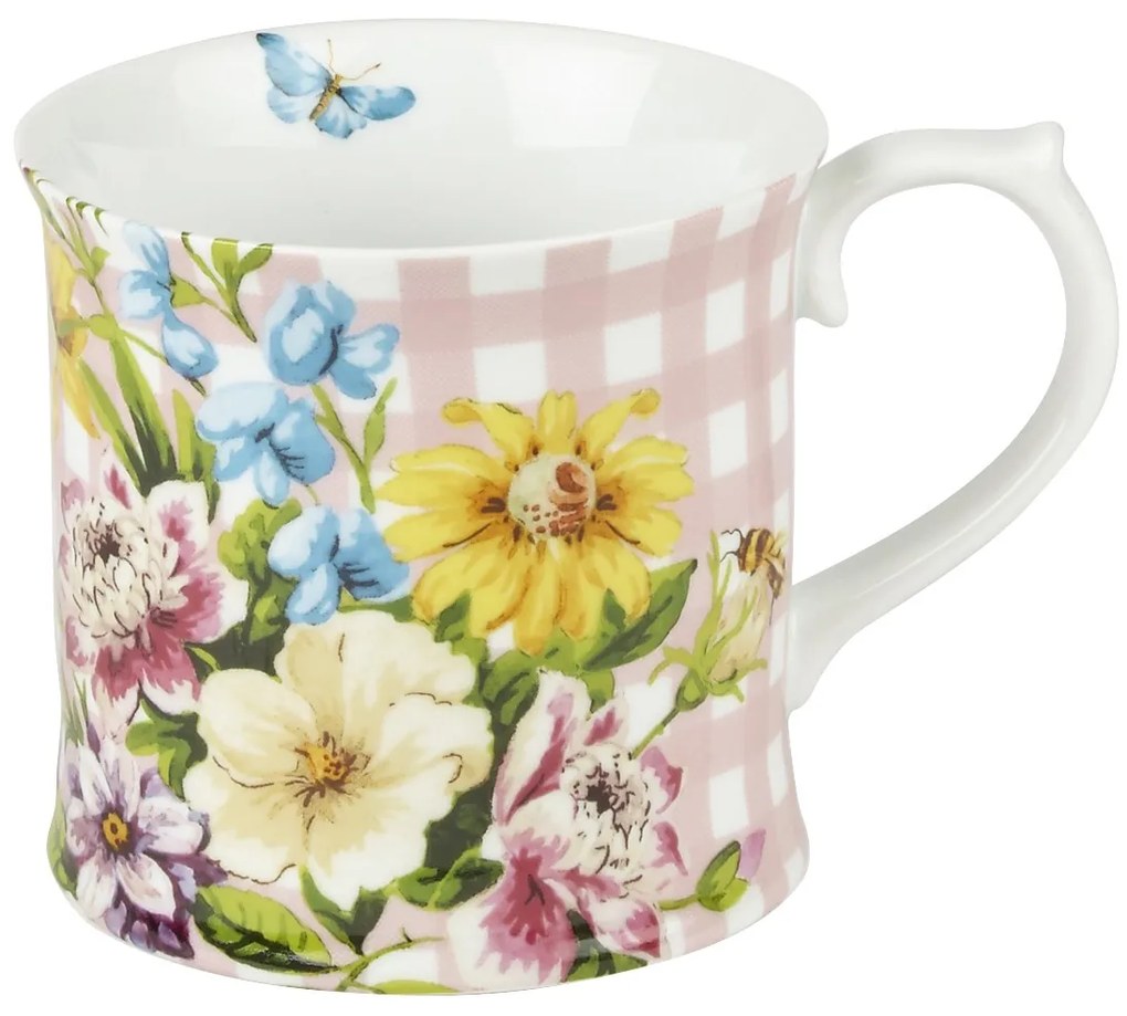 Creative Tops Katie Alice English Garden Porcelánový hrnek růžová kostka 350  ml