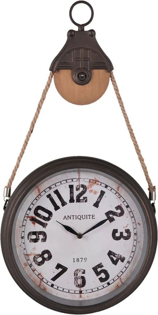 Nástěnné retro hodiny Antiquite - 34*6*67 cm / 1xAA