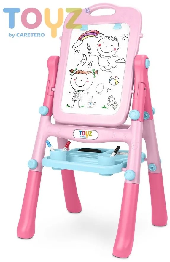 Oboustranná edukační tabule Toyz pink Růžová