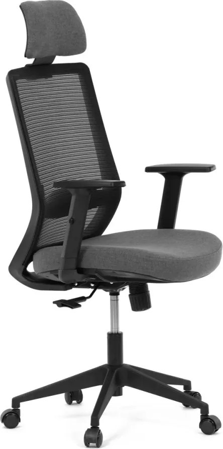 Kancelářská židle KA-V3329 BK, synchronní mechanismus, síťovina Šedá