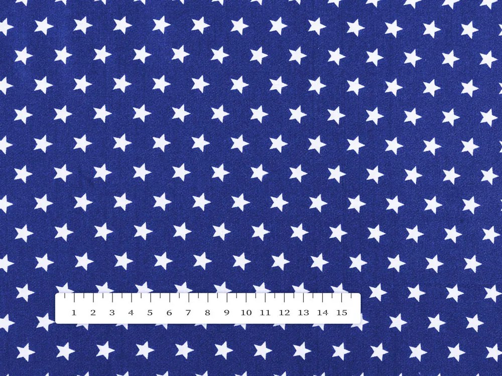 Biante Bavlněný běhoun na stůl Sandra SA-352 Bílé hvězdičky na modrém 20x180 cm