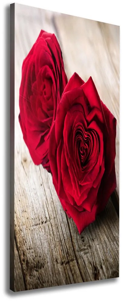 Wallmuralia Foto obraz na plátně Červené růže 50x125 cm