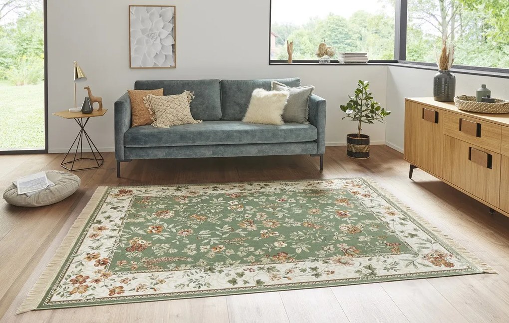 Hanse Home, Kusový koberec Naveh 104374 Green, 195x300, zelená, chodba / předsíň