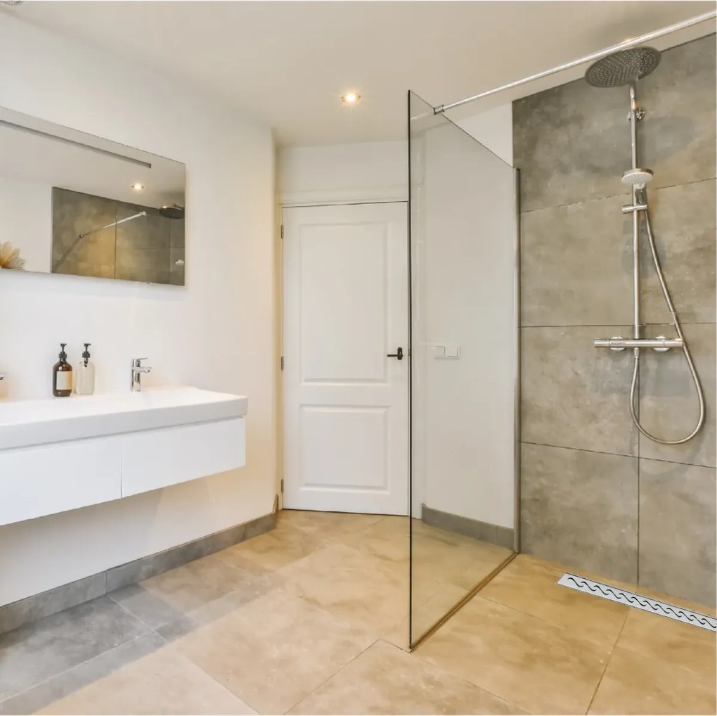 W-DRAINWELL 100 Chrom Odtokový podlahový žlab, vlnky